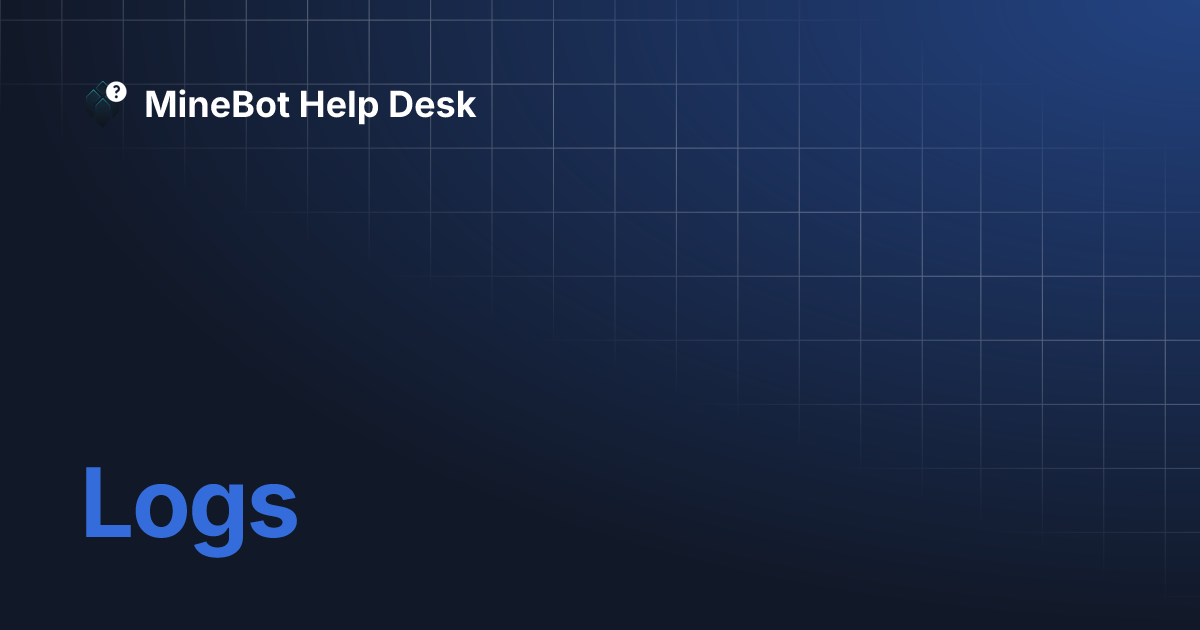 Logs | MineBot Help Desk